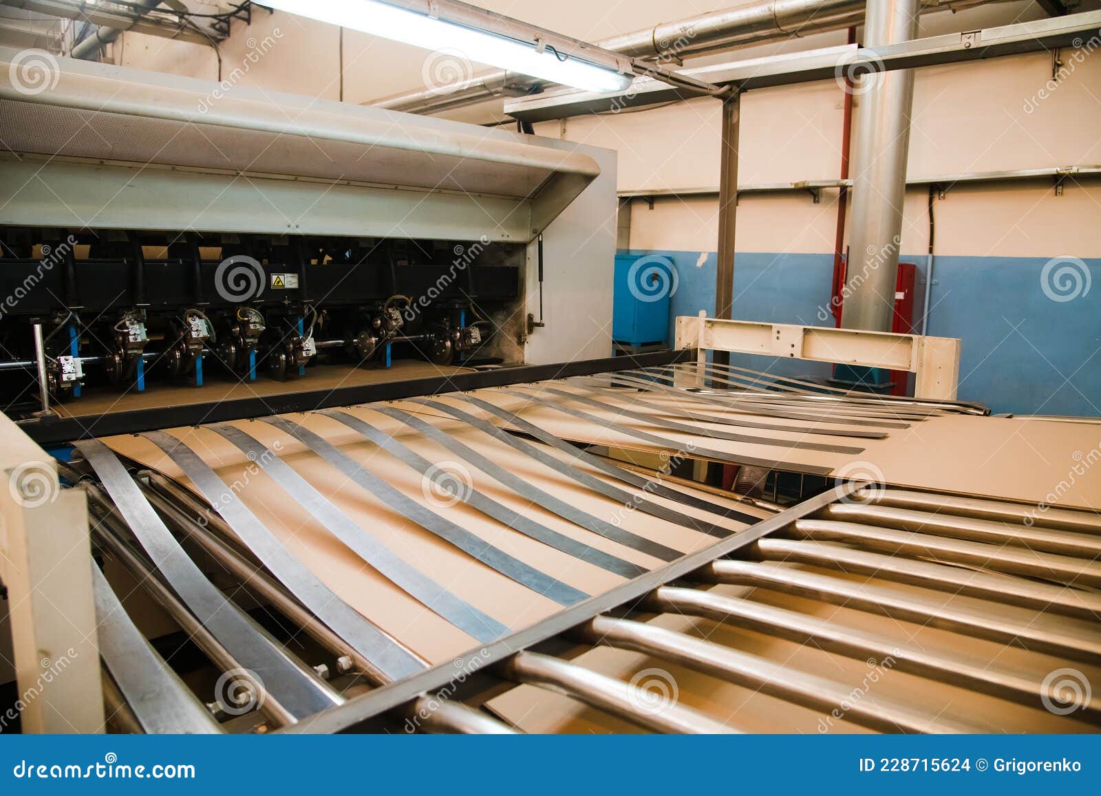 Factory for the Production of Corrugated Cardboard Stock Photo - Image ...