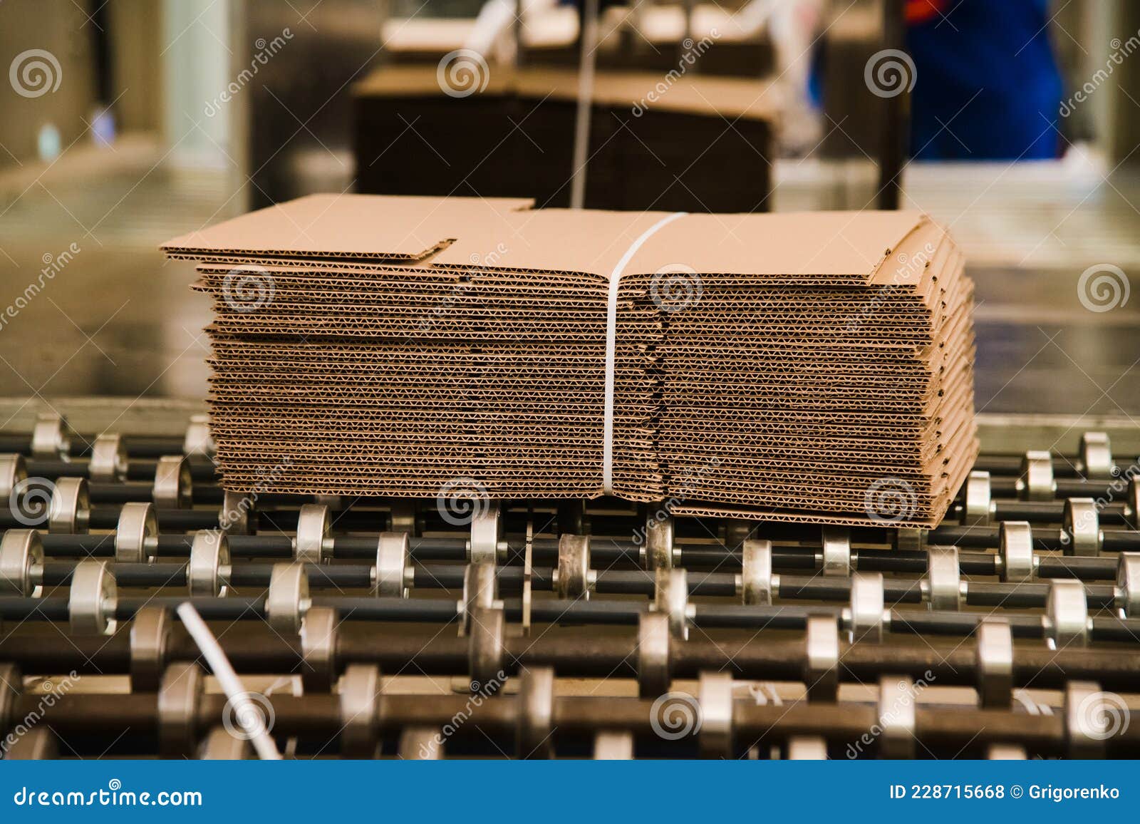 Factory for the Production of Corrugated Cardboard Stock Photo - Image ...