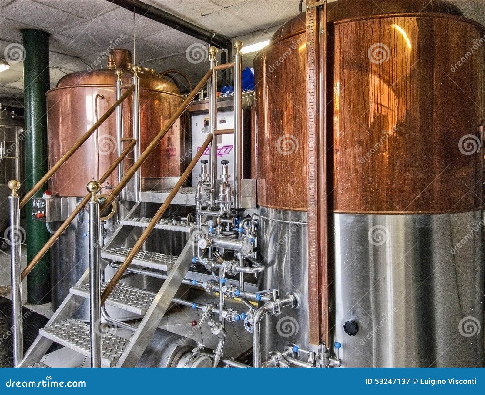 Factory for Production of Crafts Beer Stock Image - Image of heater ...