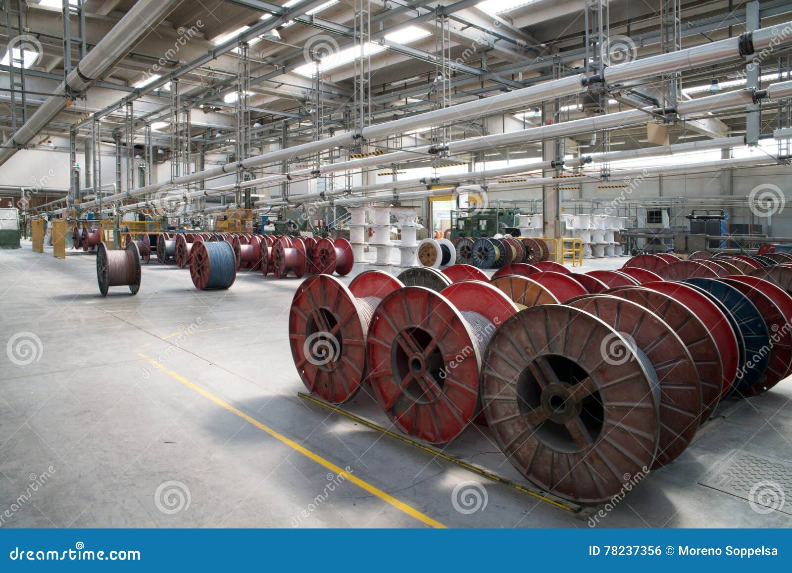 Factory - Production Electrical Wires Stock Photo - Image of copper ...