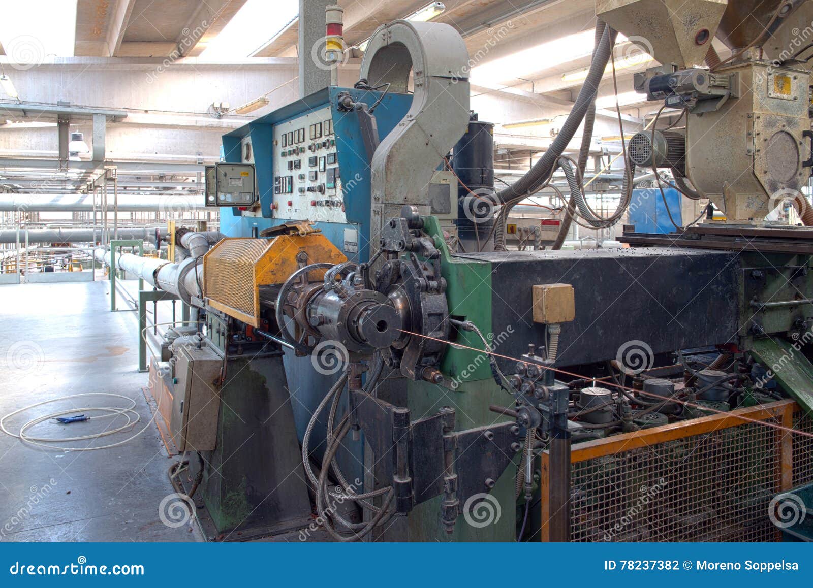 Factory - Production Electrical Wires Stock Photo - Image of ...