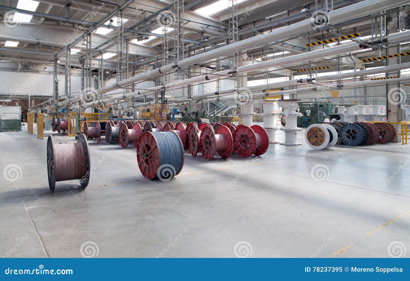 Factory - Production Electrical Wires Stock Image - Image of ...