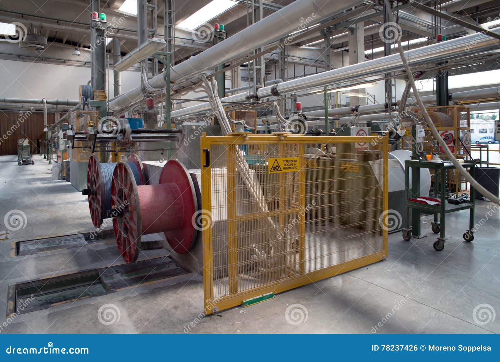Factory - Production Electrical Wires Stock Photo - Image of electrical ...