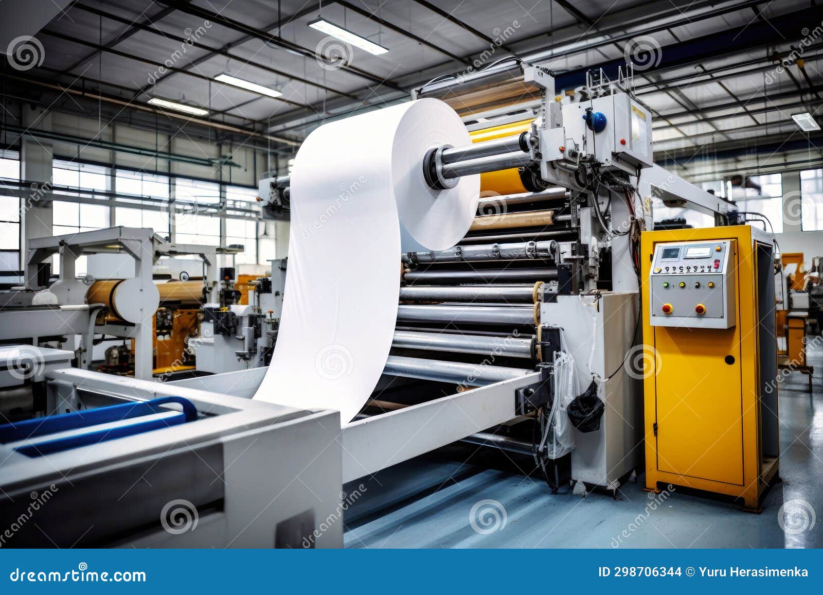 Factory for the Production of Paper and Cardboard. Production Equipment ...