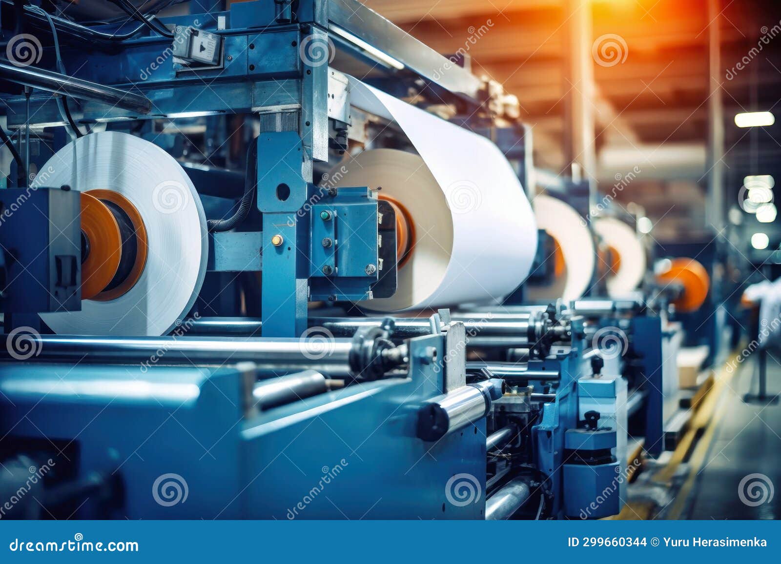 Factory for the Production of Paper and Cardboard. Production Equipment ...