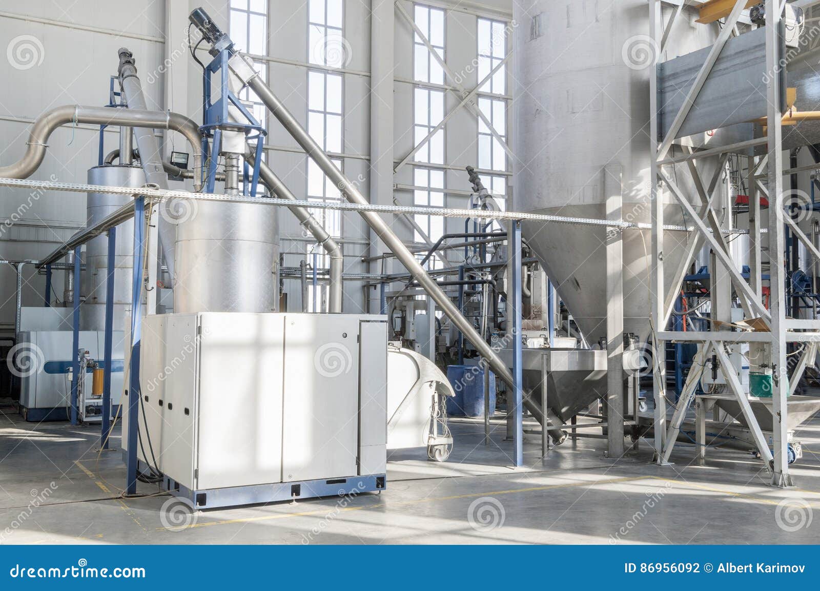 Factory for the Production of Pet Plastic Granules. Plant of PET Stock ...