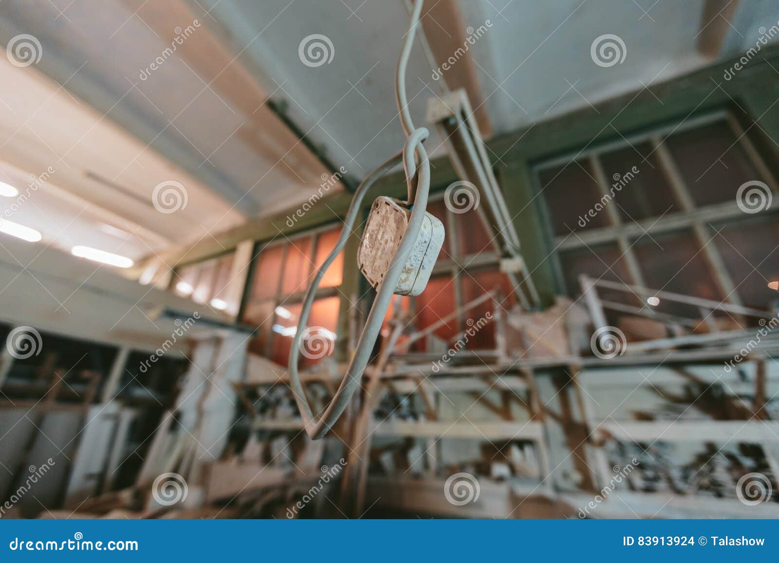 Factory for Production of Plaster Molds. Cluttered Dusty Old Warehouse ...