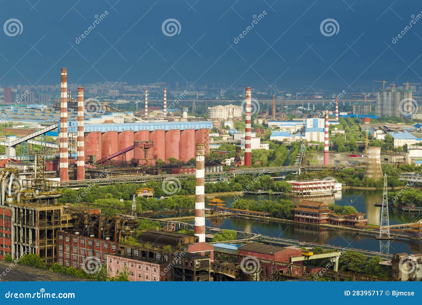 Factory after rain stock image. Image of cooling, furnace - 28395717