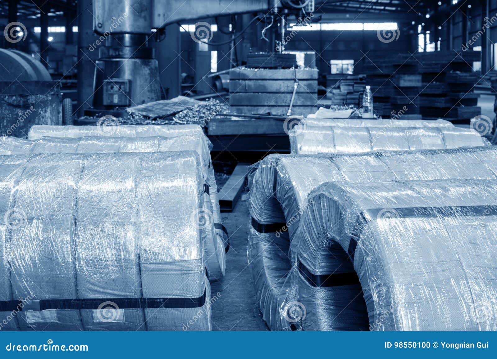 Factory raw materials stock photo. Image of steel, roll - 98550100