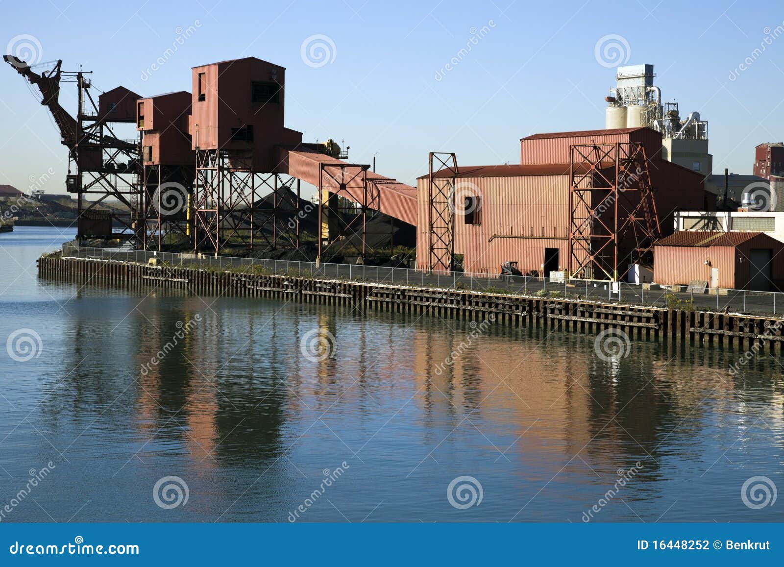 Factory by the river stock photo. Image of illinois, chicago - 16448252
