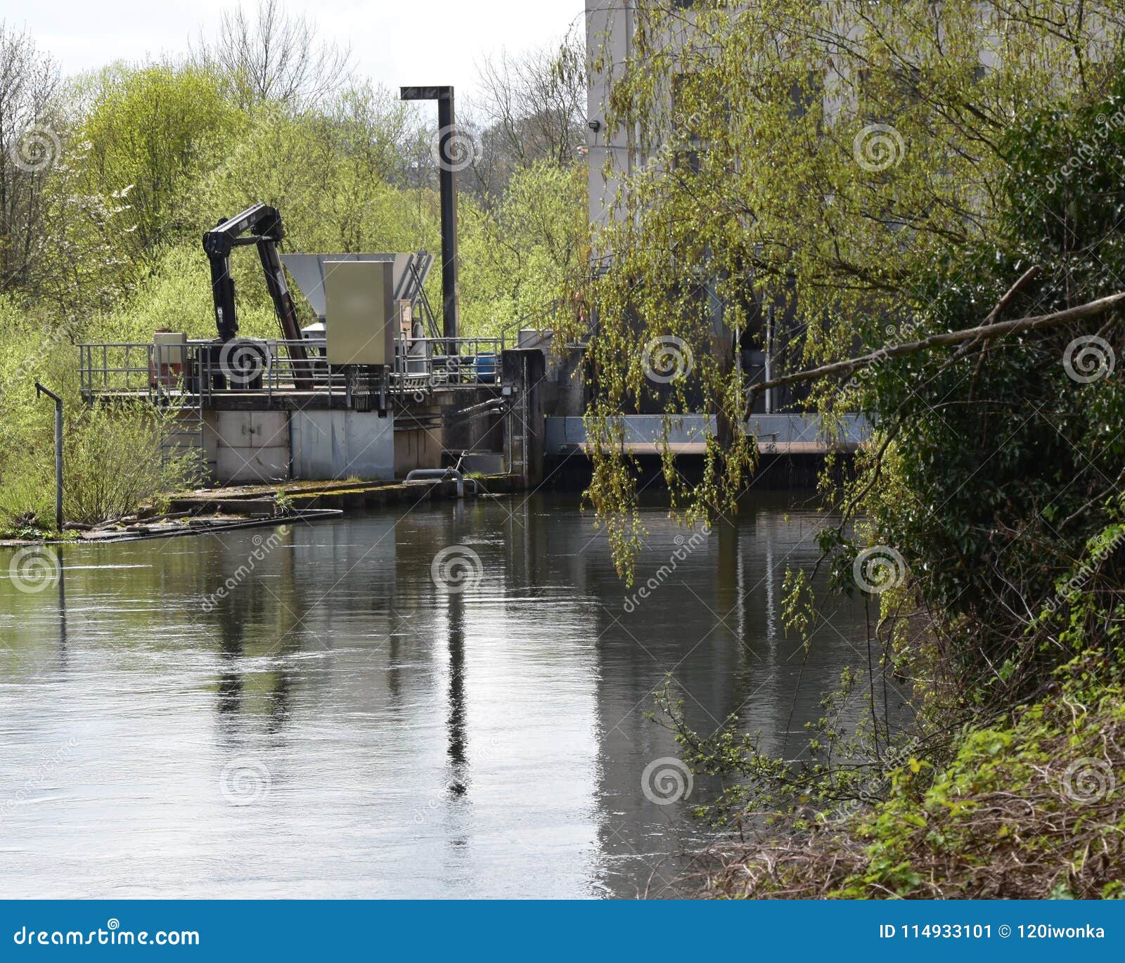 Factory by the river stock image. Image of essengermany - 114933101