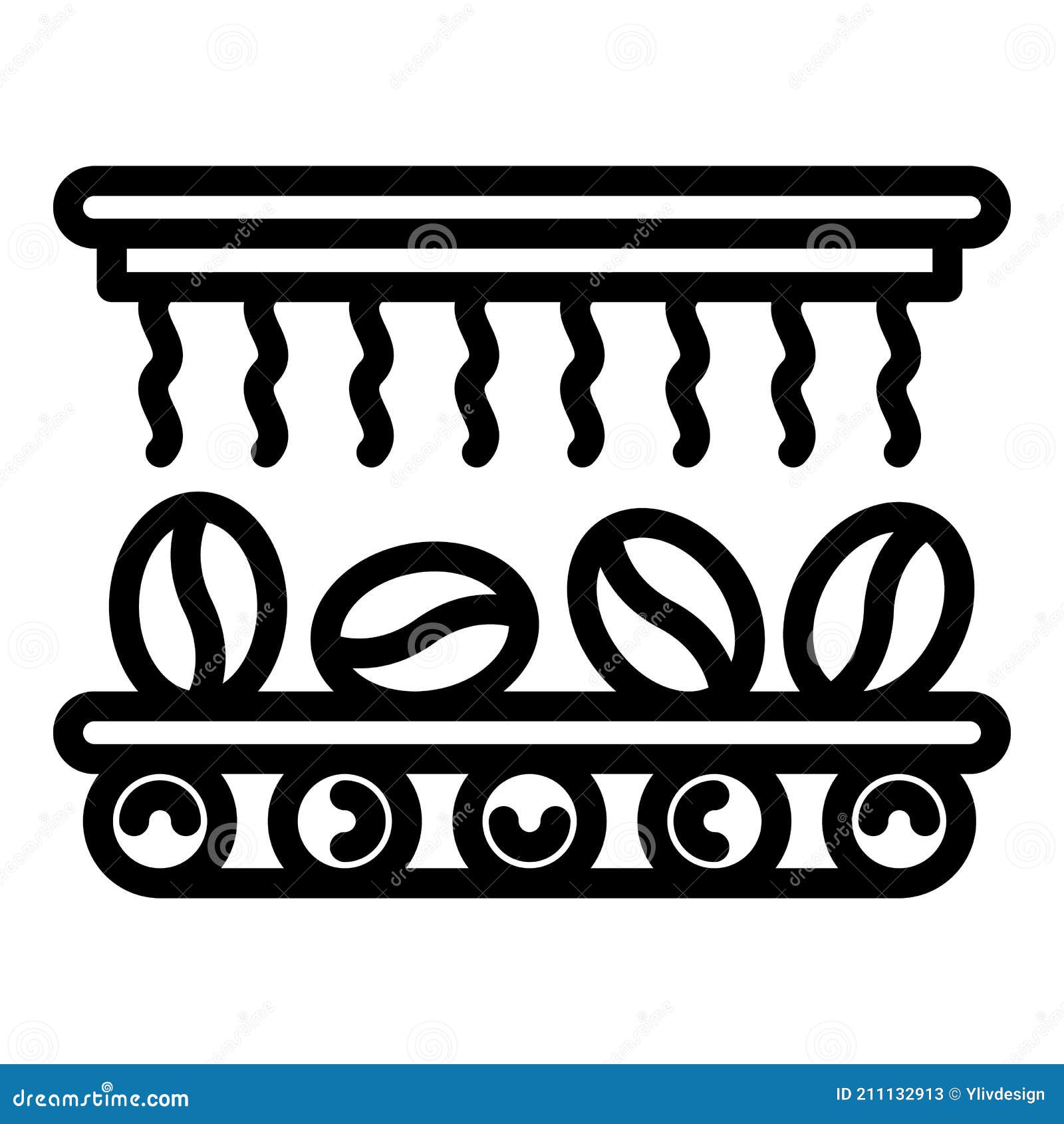 Factory Roasting Coffee Icon, Outline Style Stock Vector - Illustration ...