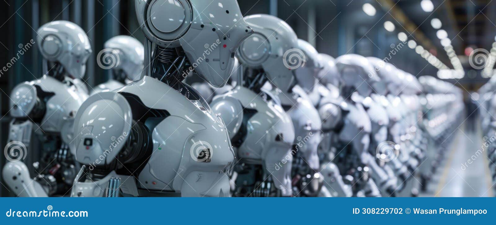 Factory Robots Efficiently Working Alongside Human Workers Showcasing