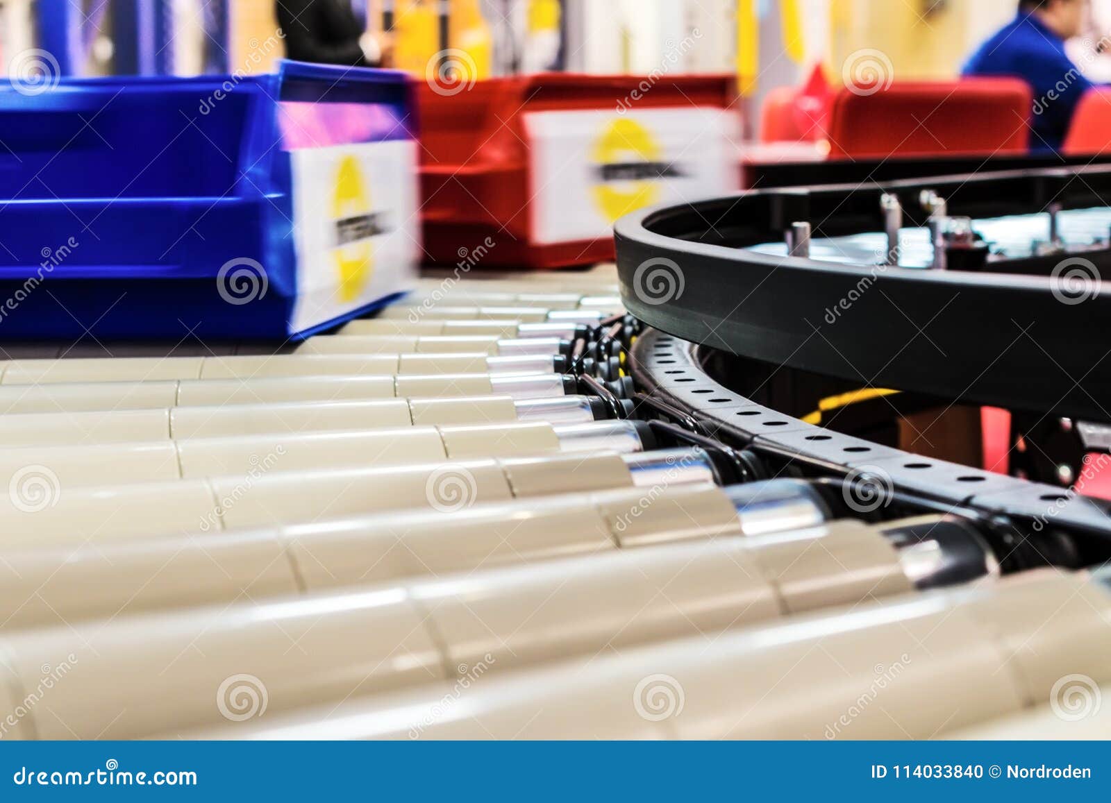 Factory Roller Conveyor System Stock Photo - Image of storage, factory ...