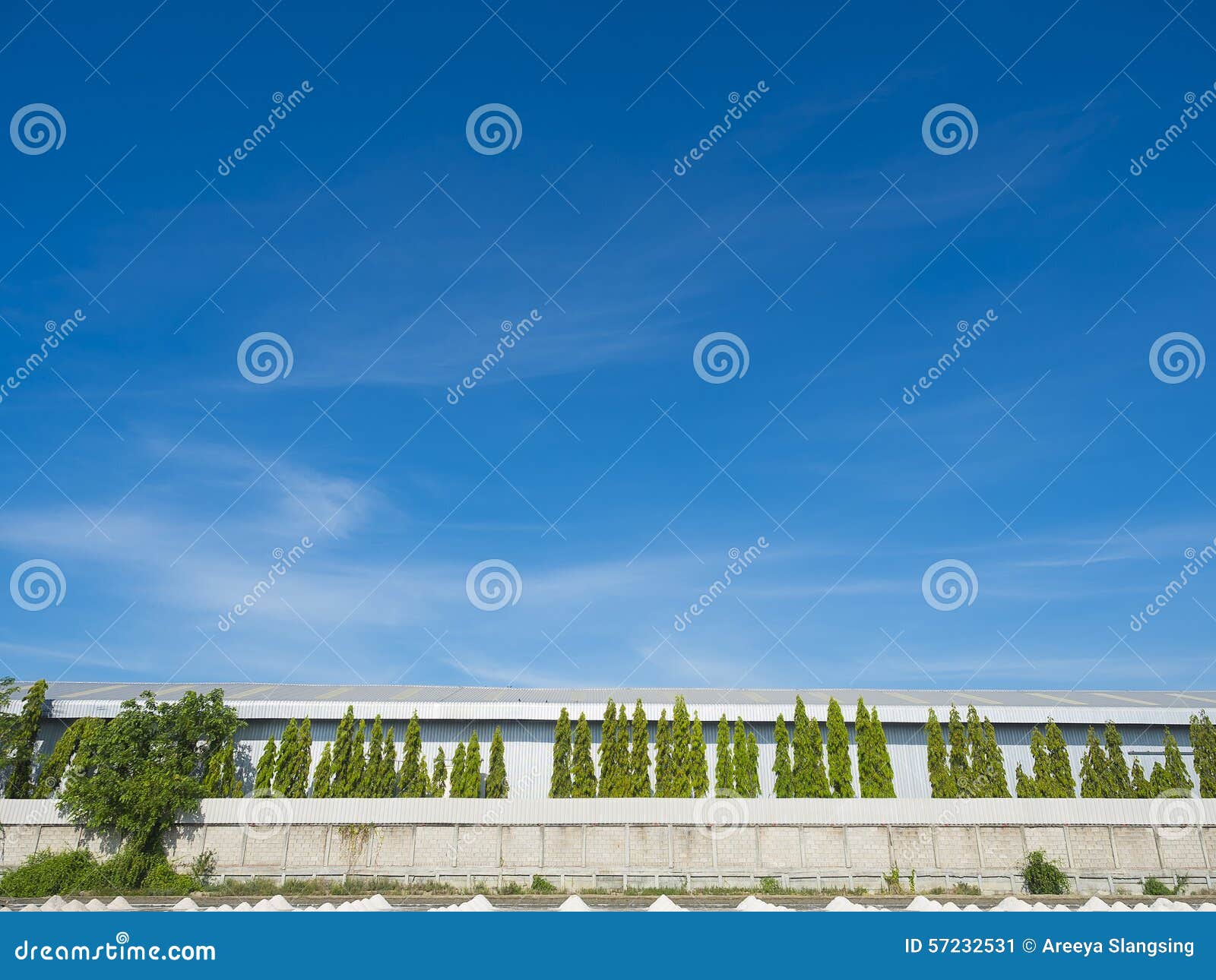 The Factory Roof on Blue Sky Stock Image - Image of engineering, field ...