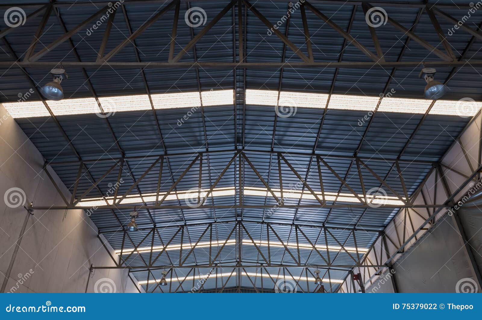 Factory roof structure. stock photo. Image of industrial - 75379022