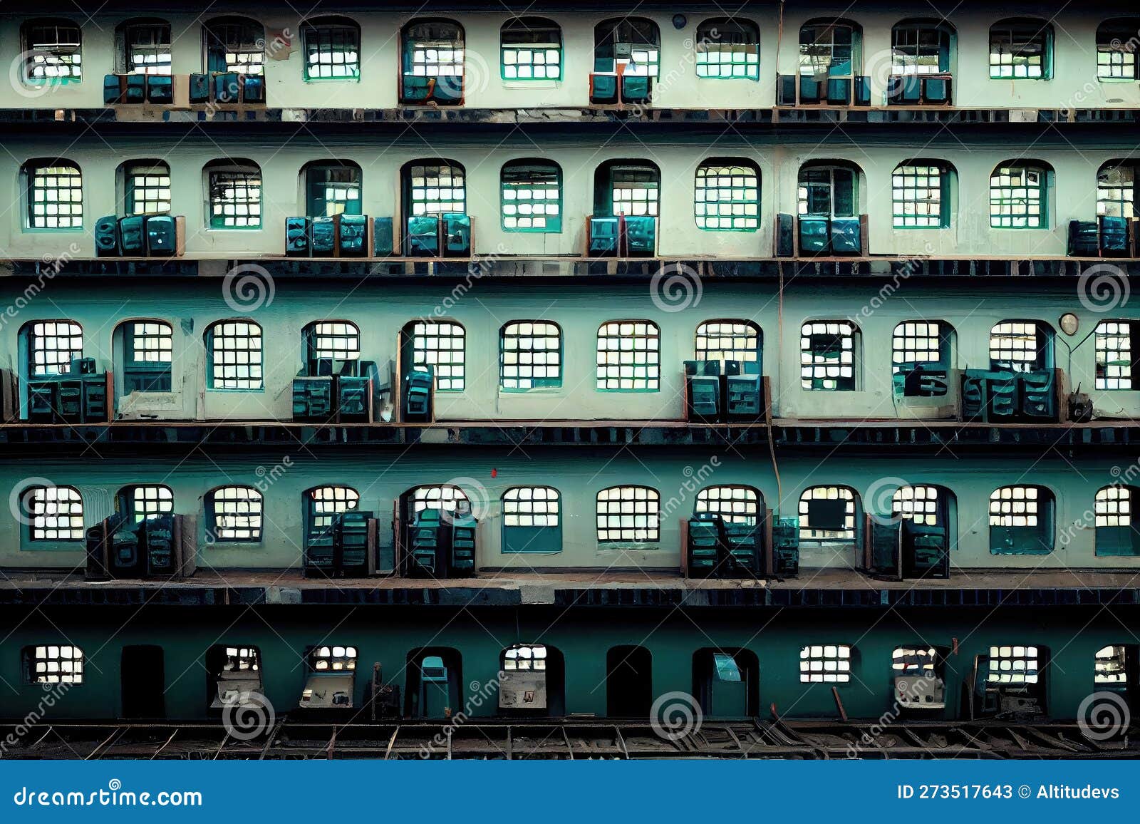 Factory, with Rows of Plastic Windows Being Stamped and Shaped Stock ...
