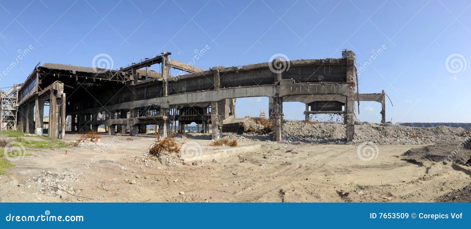 Factory in ruins stock image. Image of concrete, perching - 7653509
