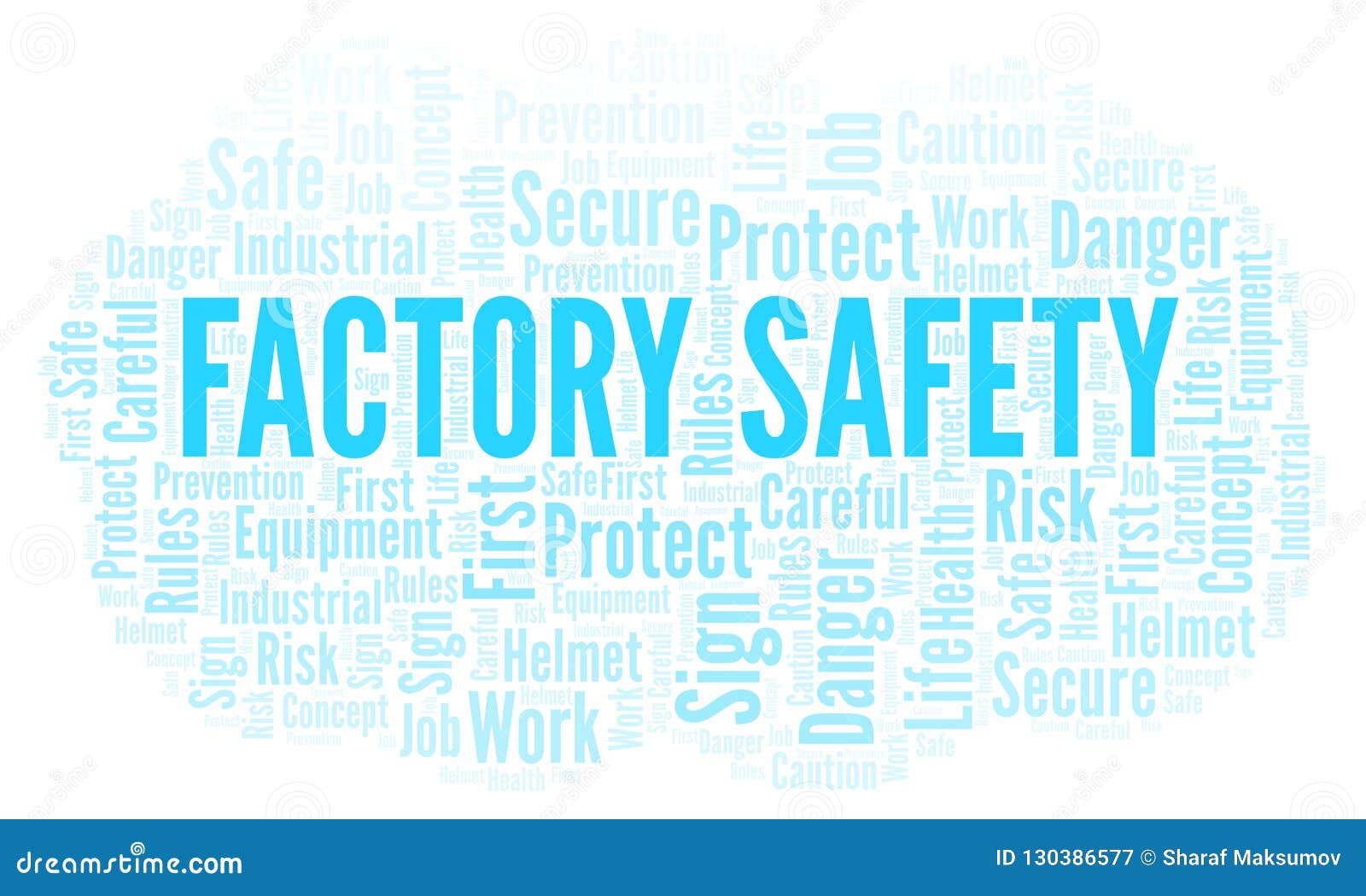 Factory Safety word cloud. stock illustration. Illustration of font ...