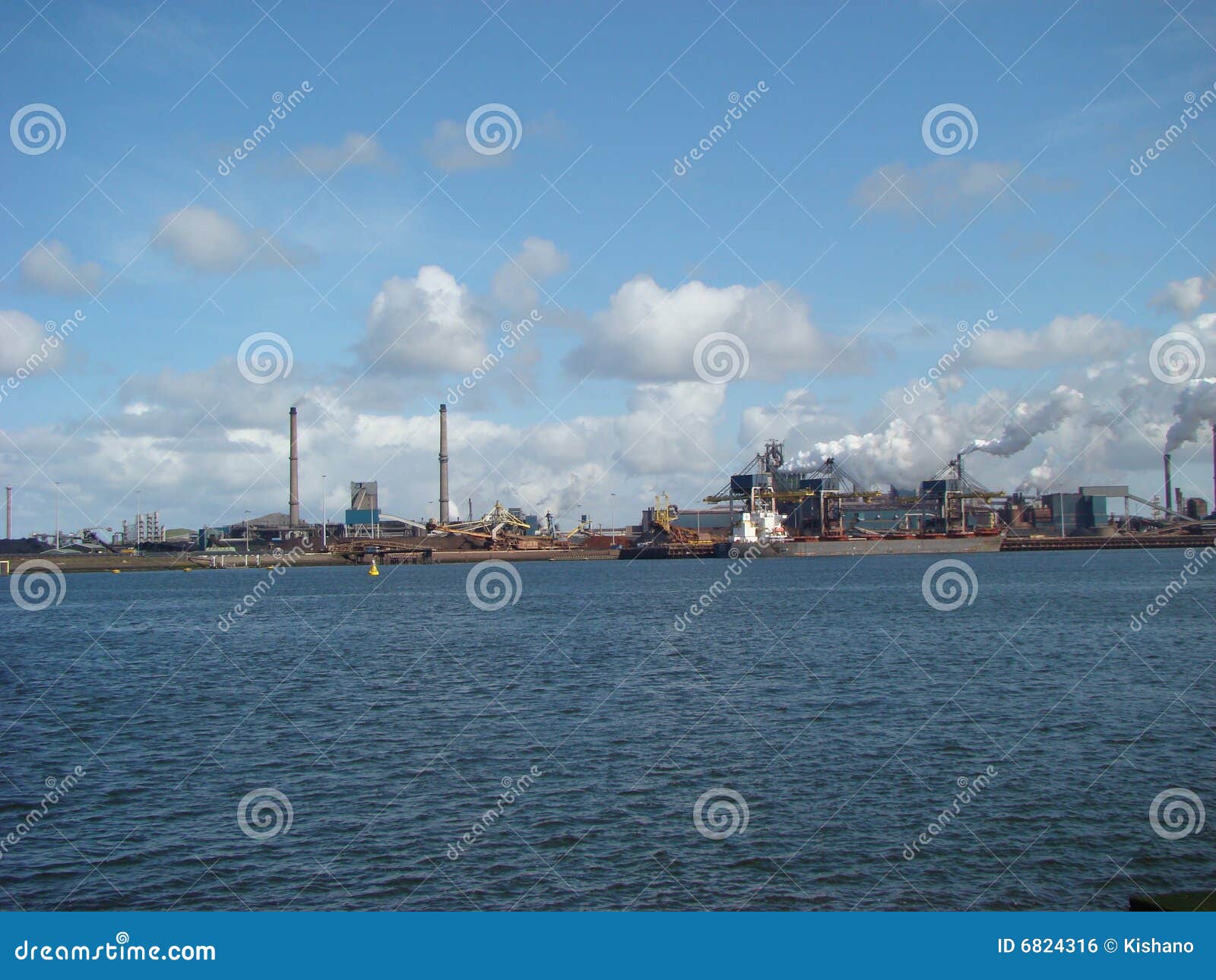 Factory on the sea stock photo. Image of environment, harbor - 6824316