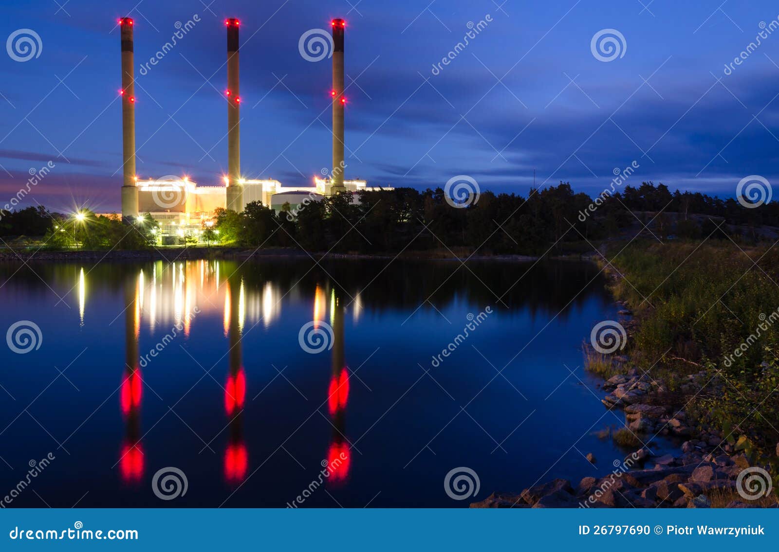 Factory on the sea coast stock photo. Image of corporate - 26797690
