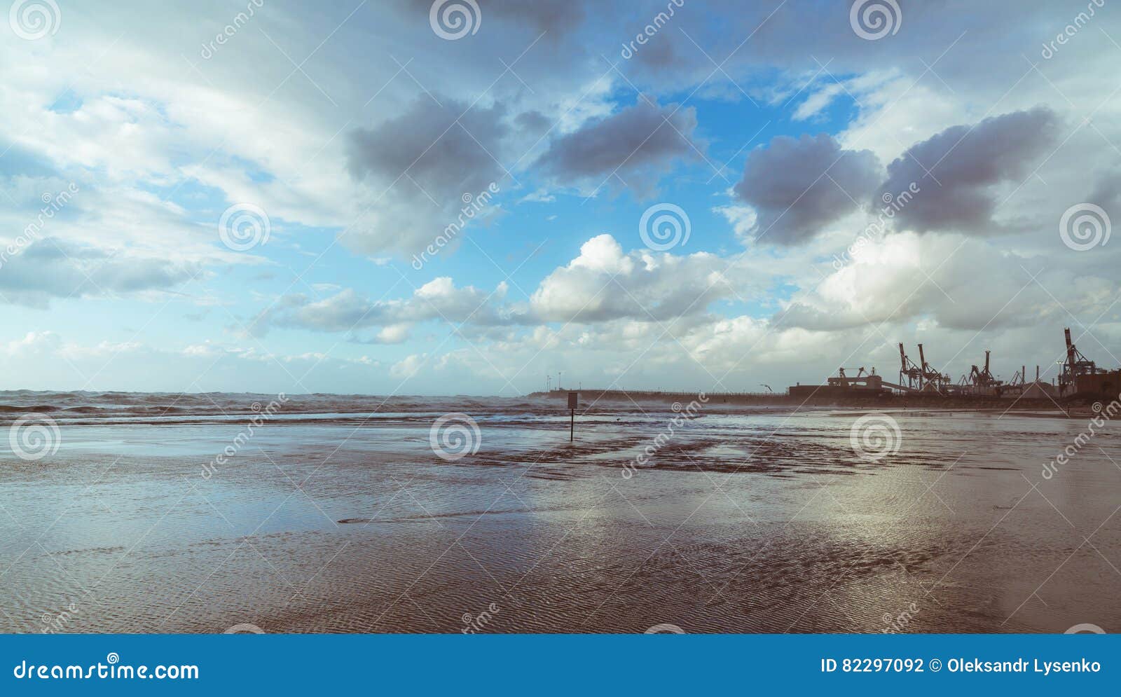 Factory on the sea shore stock photo. Image of color - 82297092