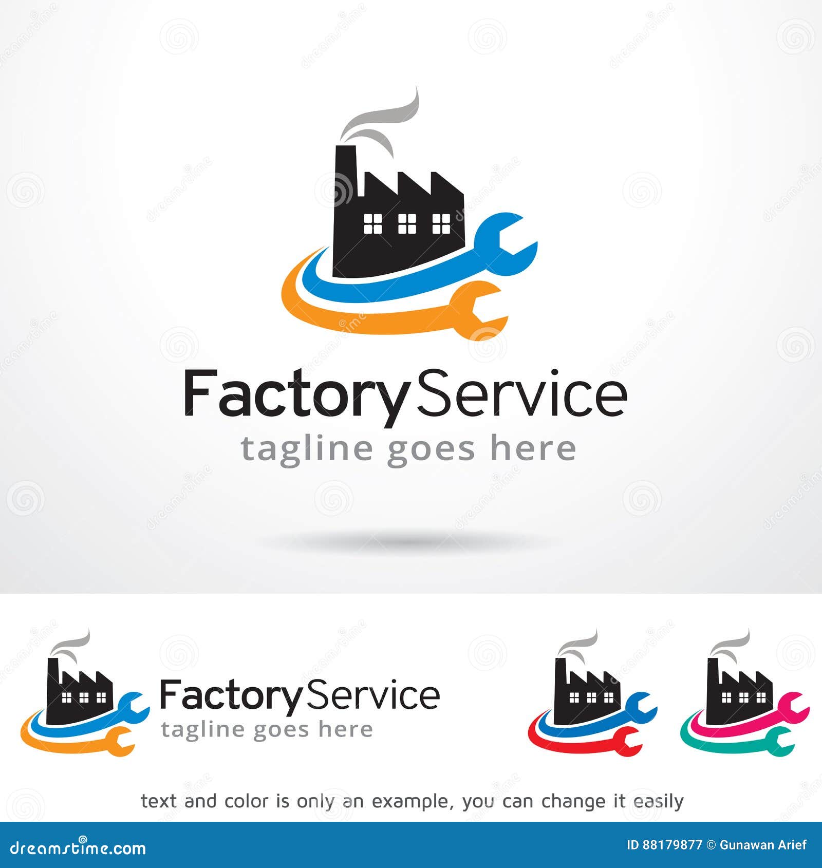 Factory Service Logo Template Design Vector, Emblem, Design Concept ...