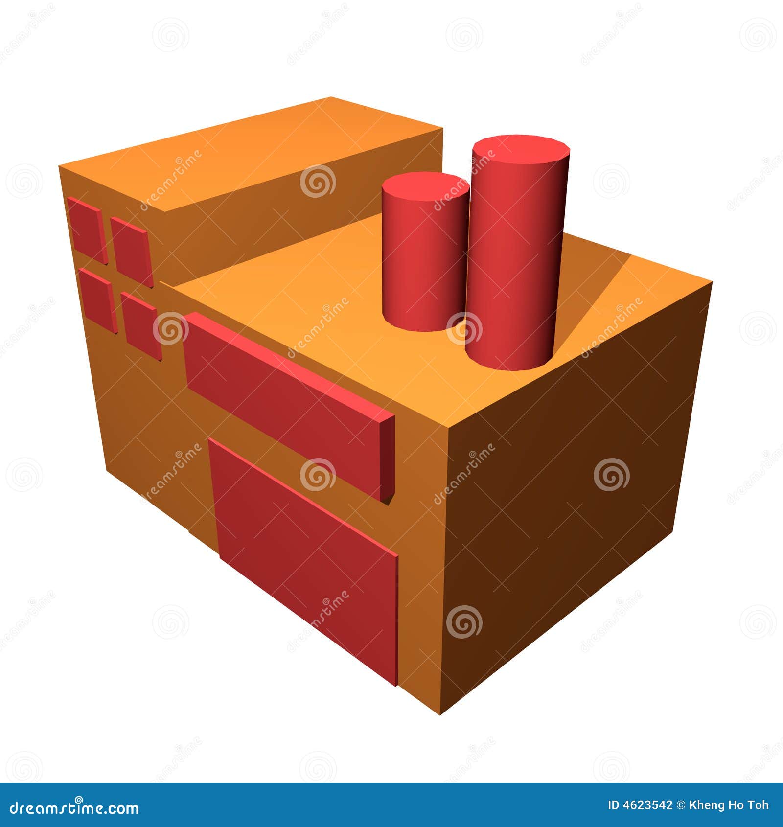 Factory Simple Generic Clip Art Stock Illustration - Illustration of ...