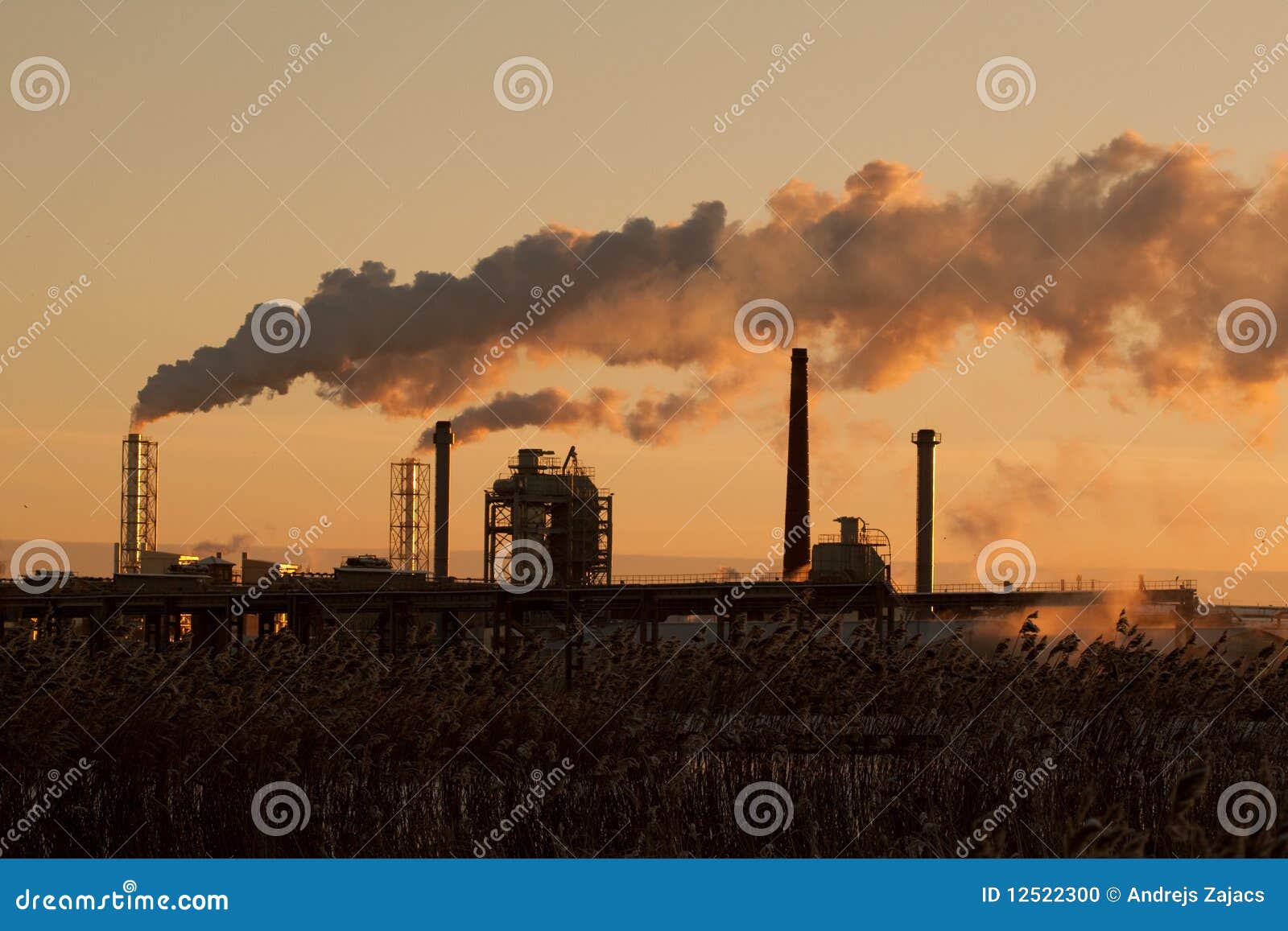 Factory smoke stock photo. Image of heaven, factory, station - 12522300