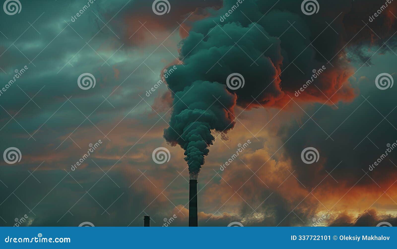 Smoke Covering The Earth. Air Pollution. Royalty-Free Stock Photo ...