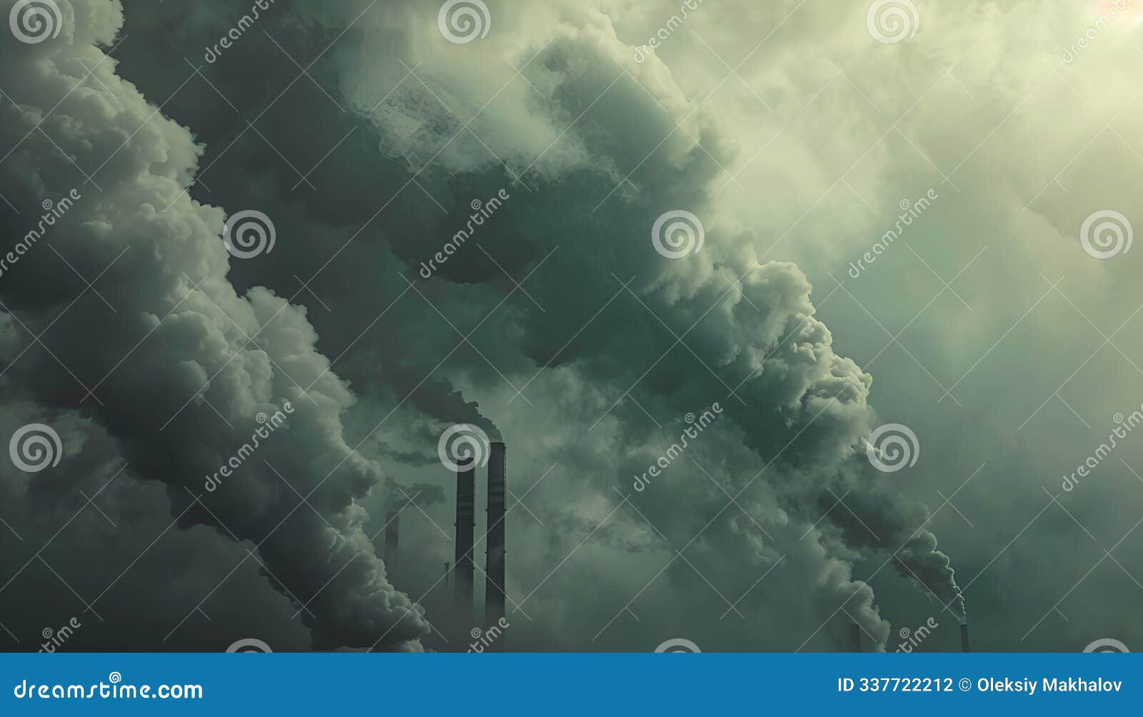 Smoke Covering The Earth. Air Pollution. Royalty-Free Stock Photo ...