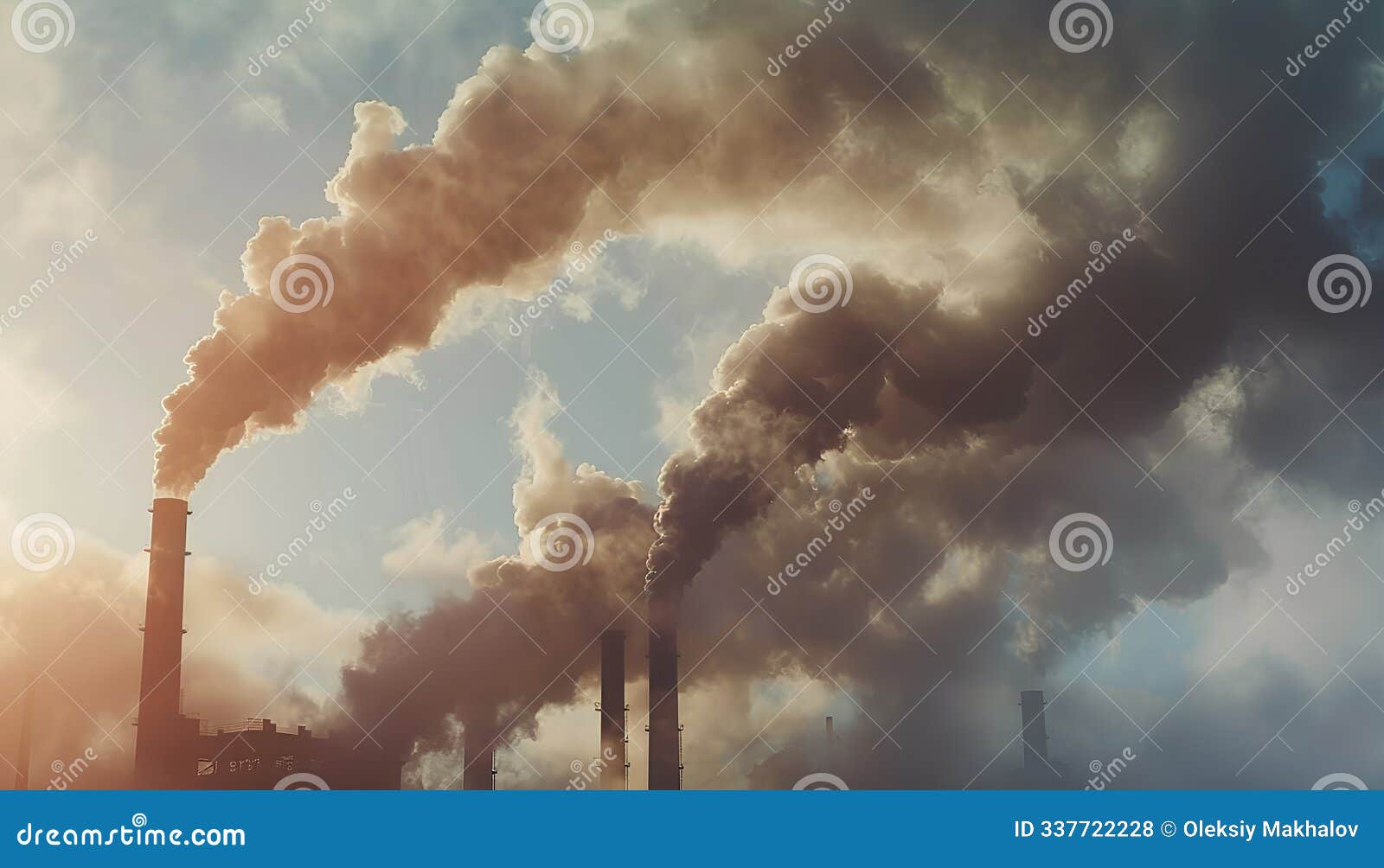 Smoke Covering The Earth. Air Pollution. Royalty-Free Stock Photo ...