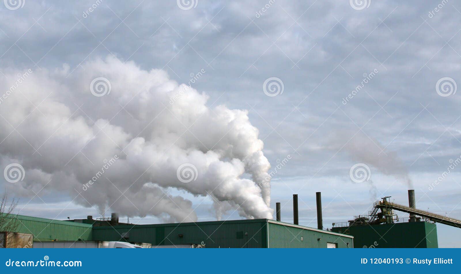Factory Smoke Stacks stock image. Image of plant, environment - 12040193