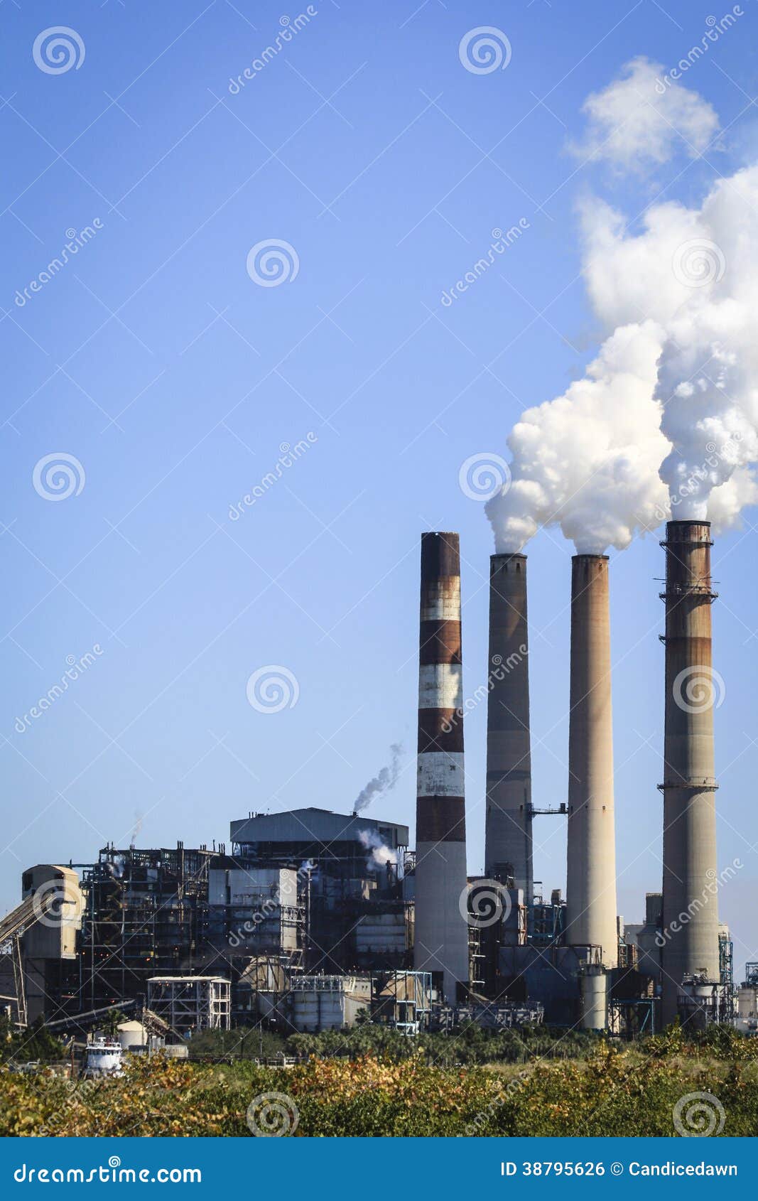 Factory Smoke Stacks stock photo. Image of environmental - 38795626