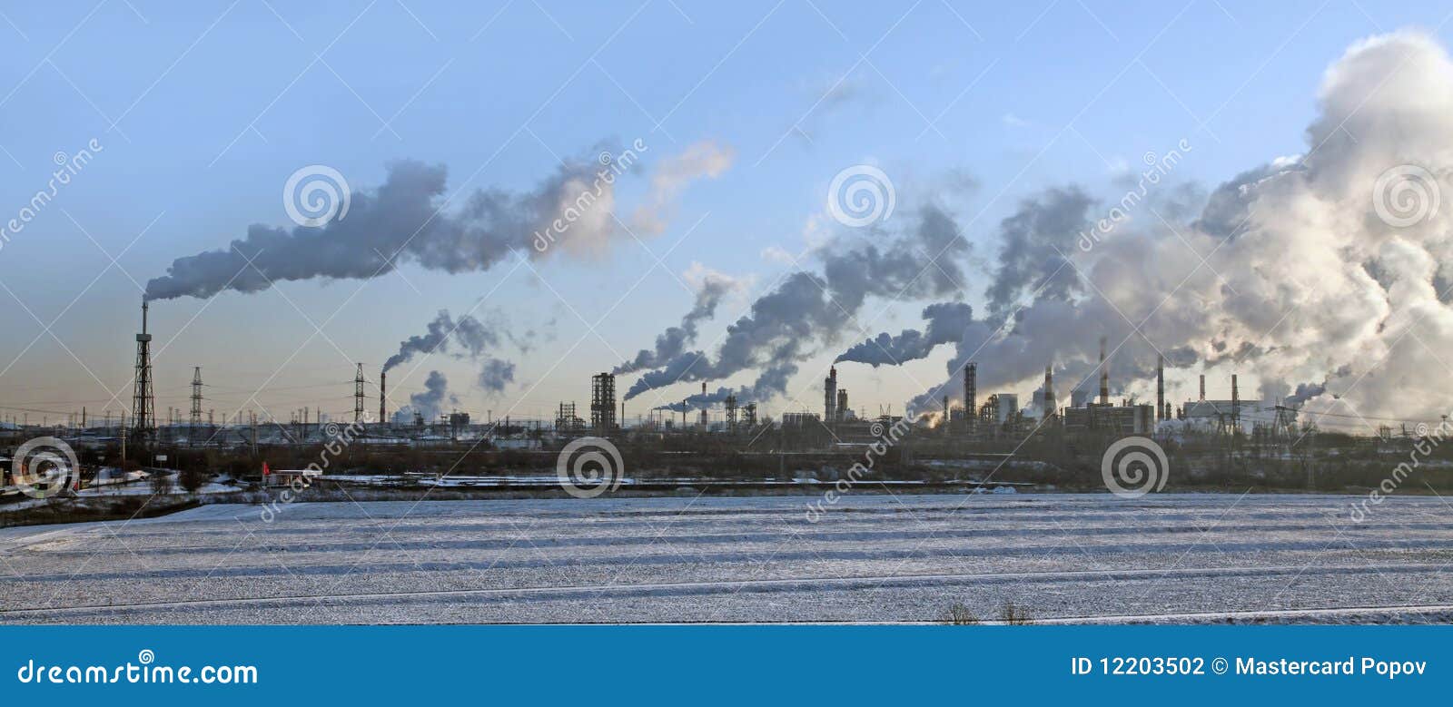 A Factory with Smokestacks. Stock Photo - Image of works, fumes: 12203502