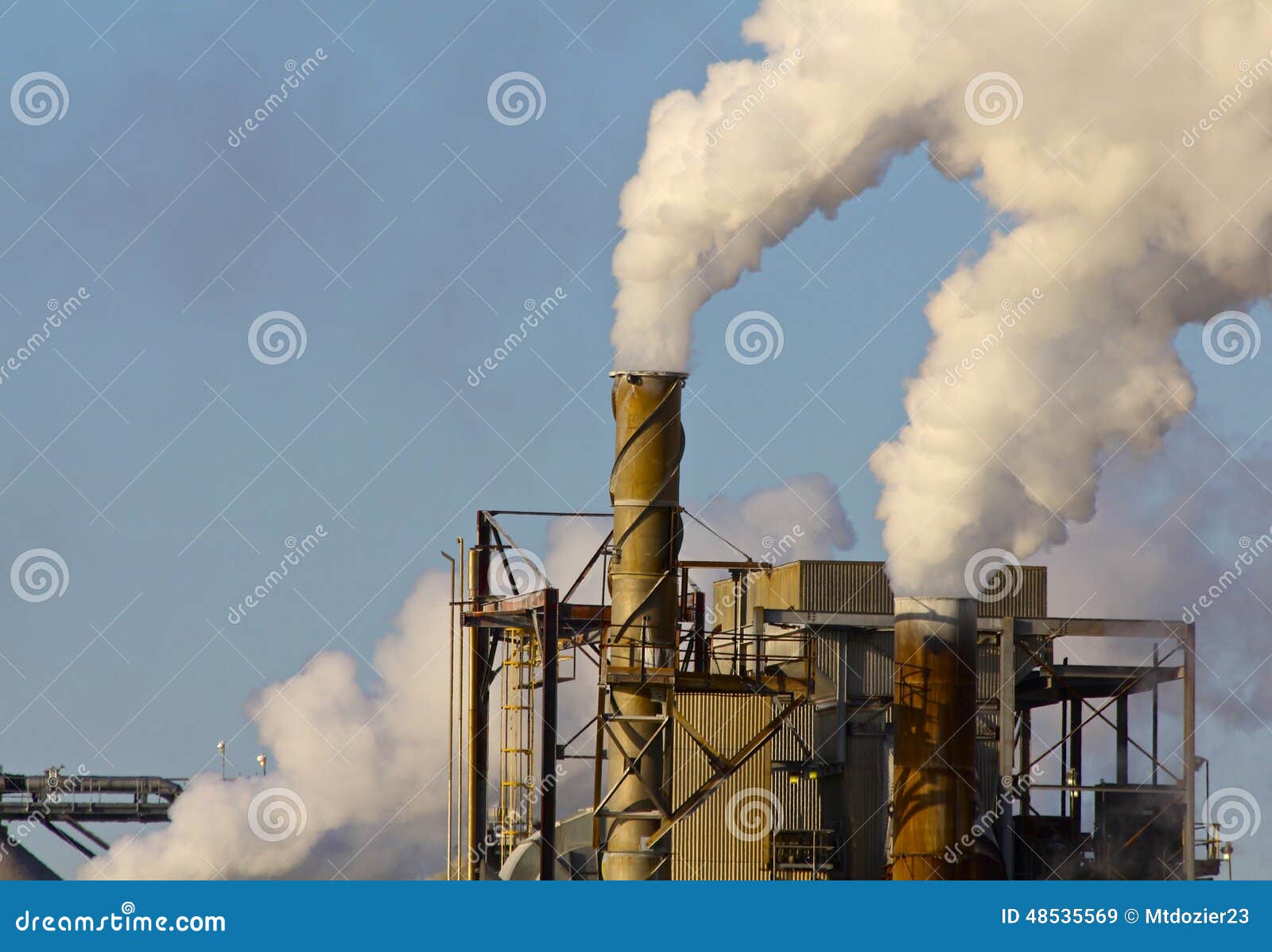 Factory Smokestacks stock image. Image of energy, smoke - 48535569