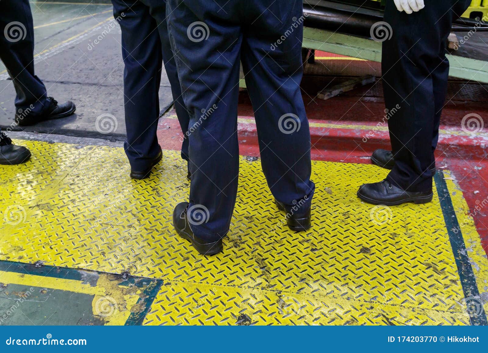 Engineers Standing on the Safety Walkway Stock Photo - Image of meeting ...