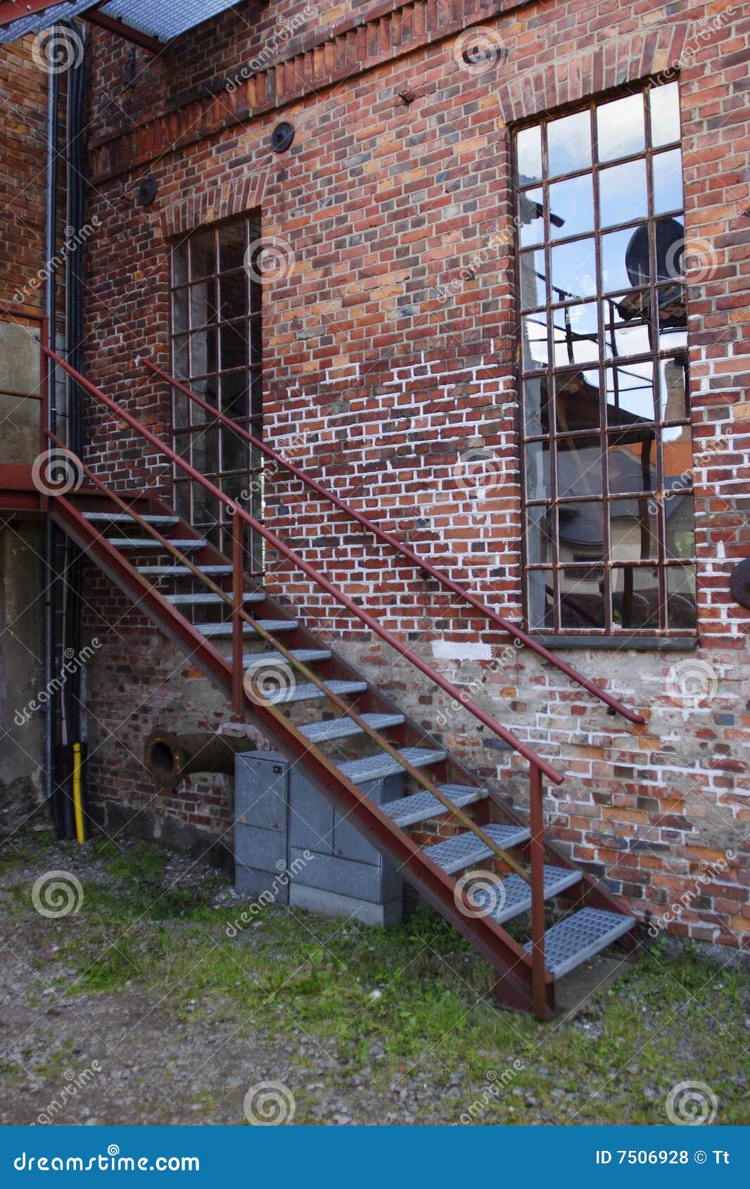 Factory stairs stock photo. Image of path, backyard, outdoors - 7506928