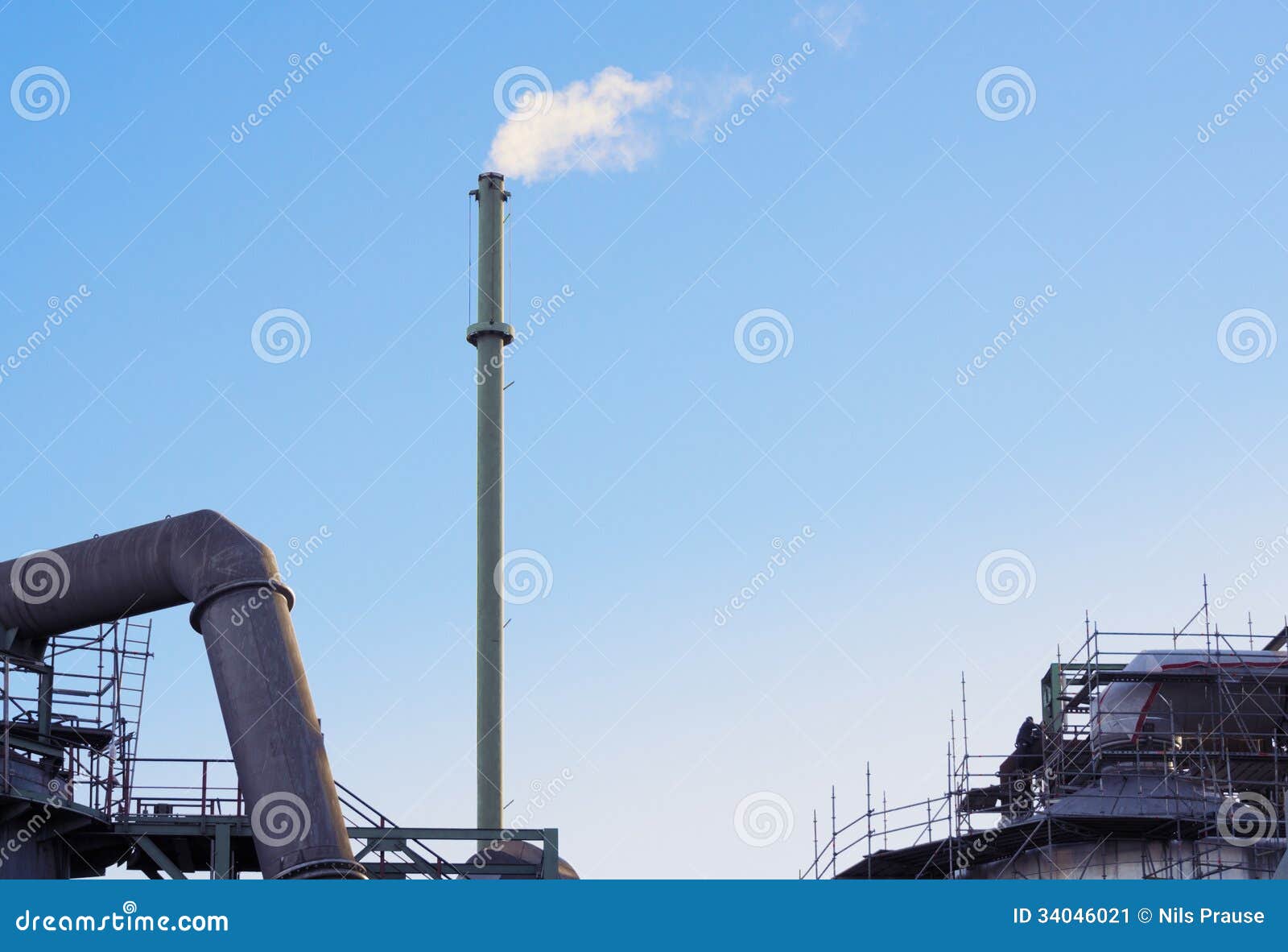 Factory summer sky stock image. Image of pipe, smog, atmosphere - 34046021