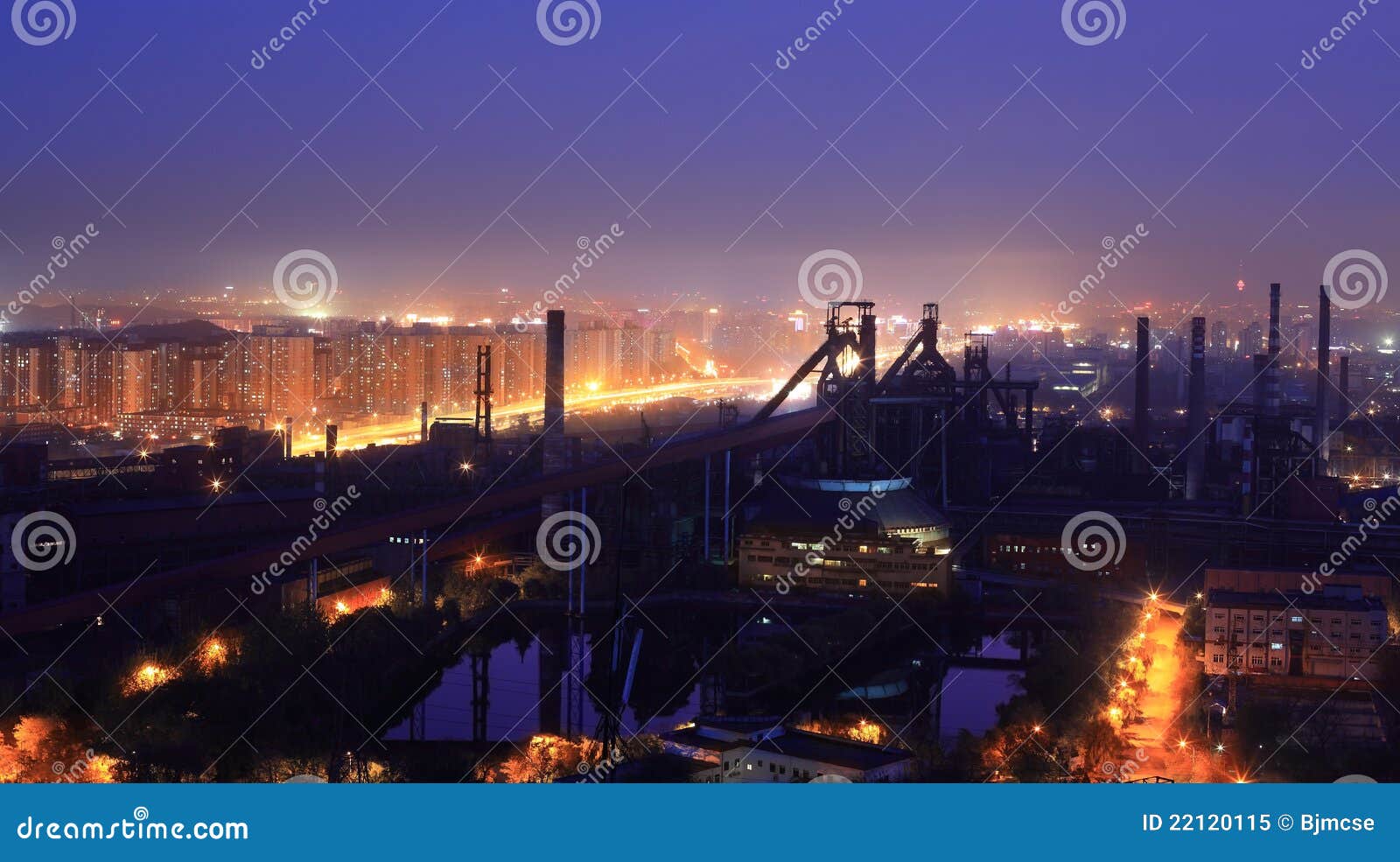Factory sunset stock image. Image of heavy, furnace, chimney - 22120115