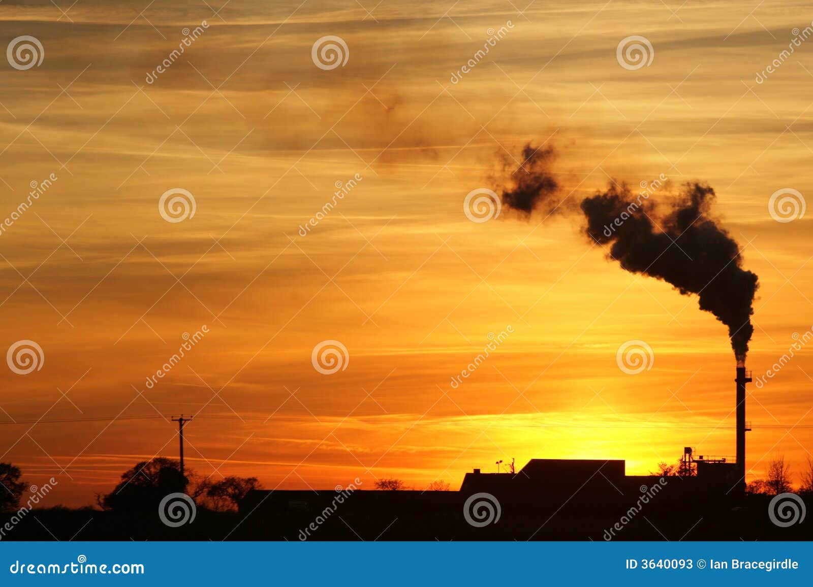 Factory Sunset stock image. Image of pollution, steaming - 3640093