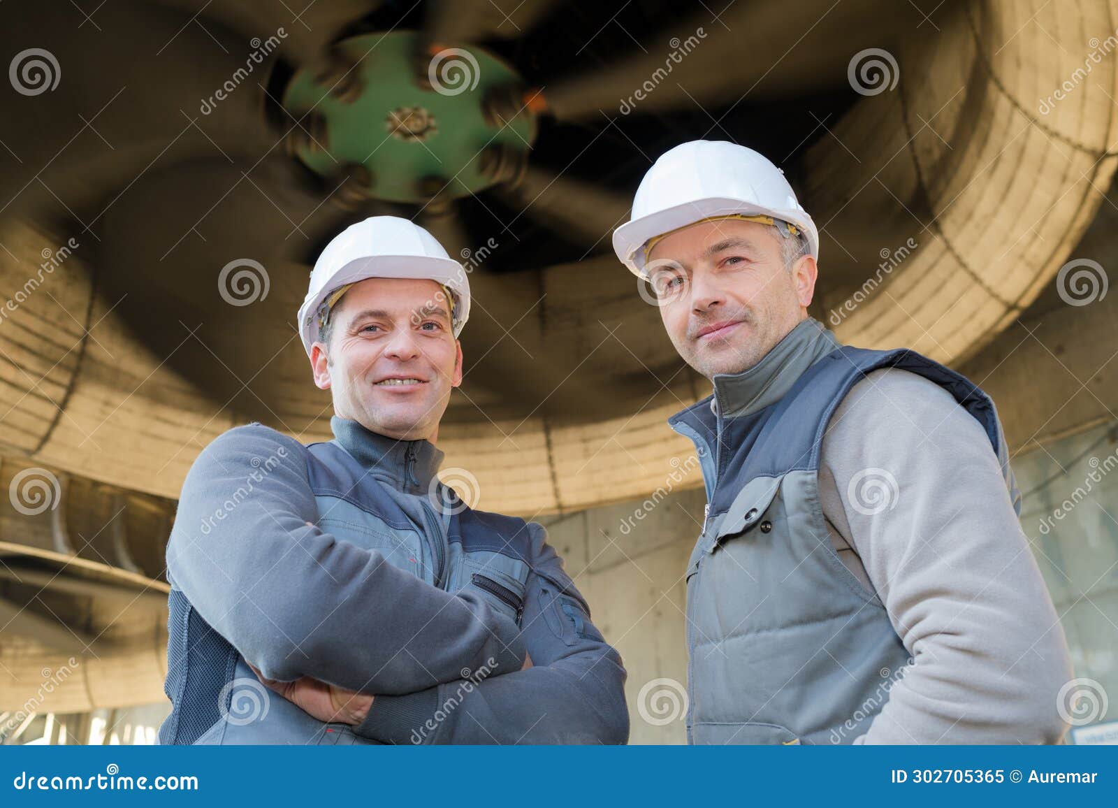 Factory Supervisors Looking at Camera Stock Image - Image of personnel ...