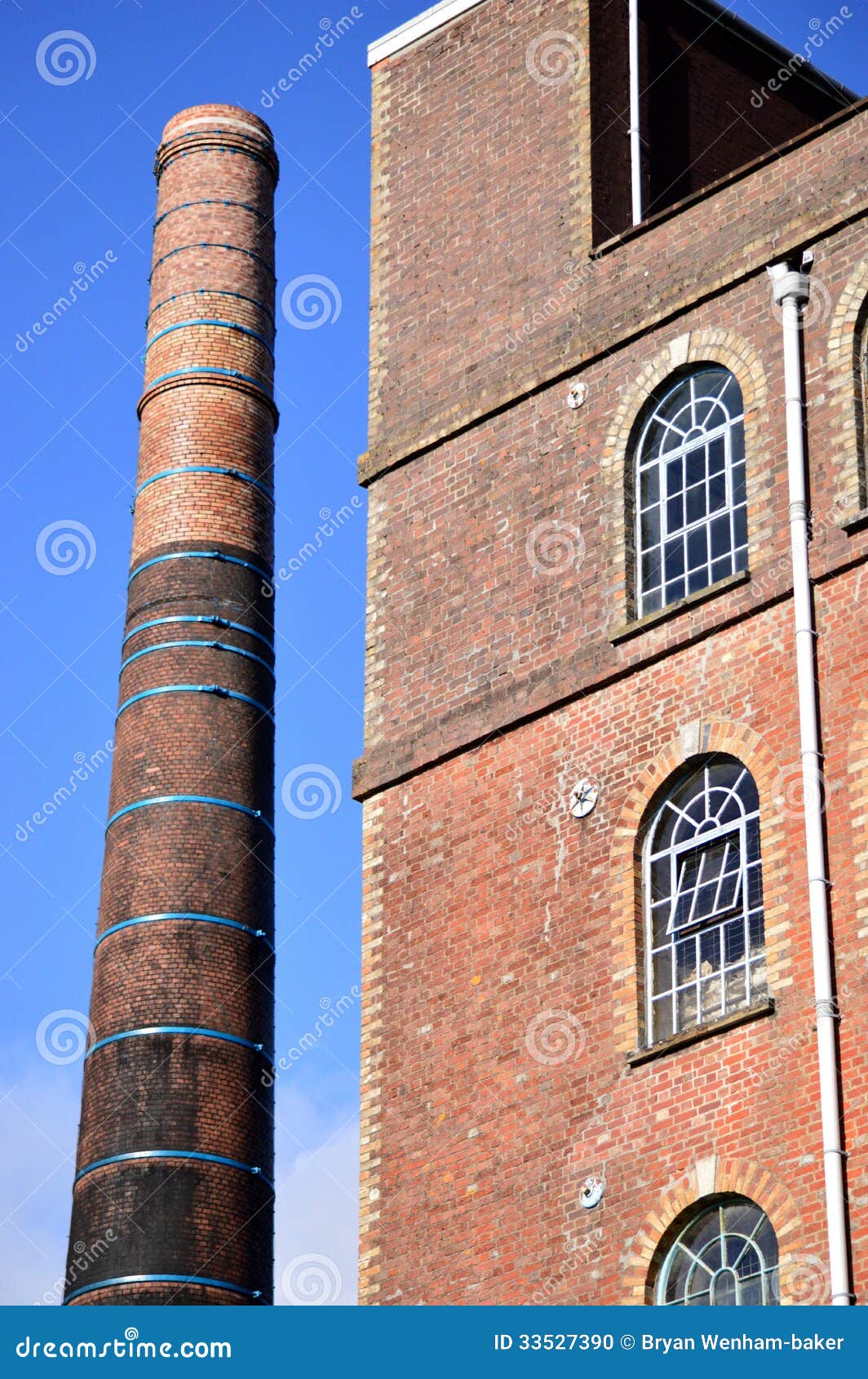 Factory with tall chimney stock photo. Image of blue - 33527390
