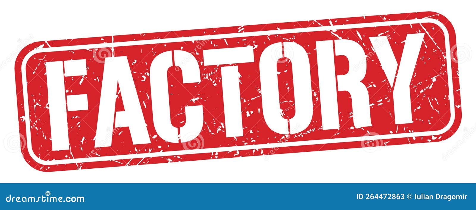 FACTORY Text Written on Red Stamp Sign Stock Illustration ...