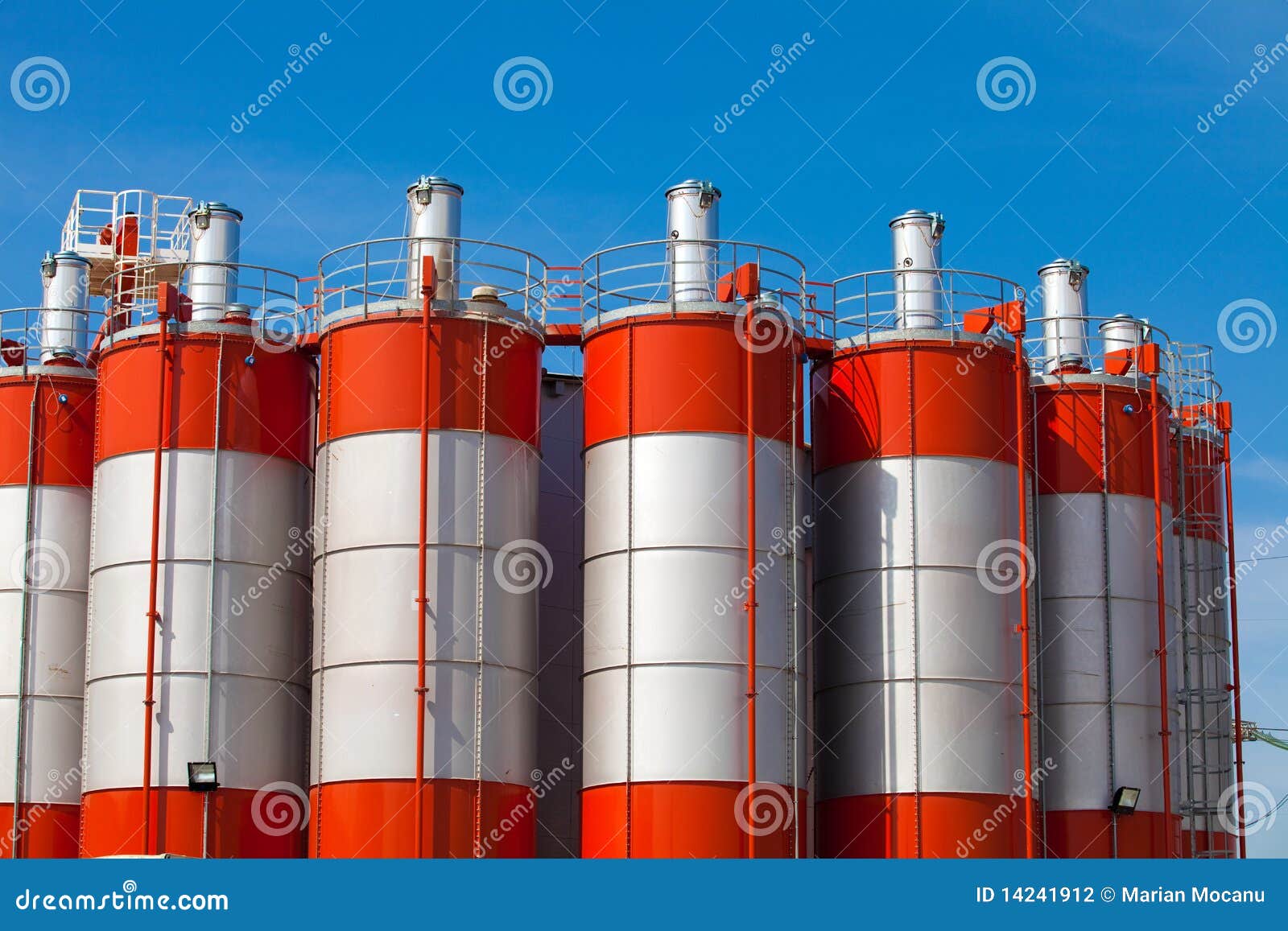 Factory towers stock photo. Image of dirt, blue, loading - 14241912