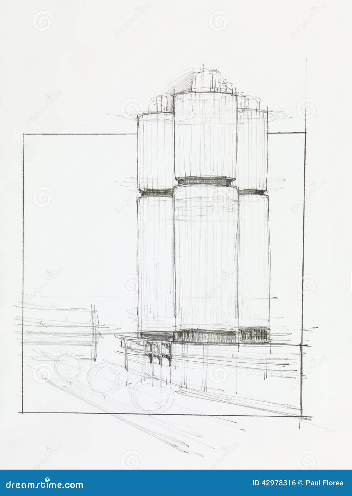 Factory towers stock illustration. Illustration of factory - 42978316