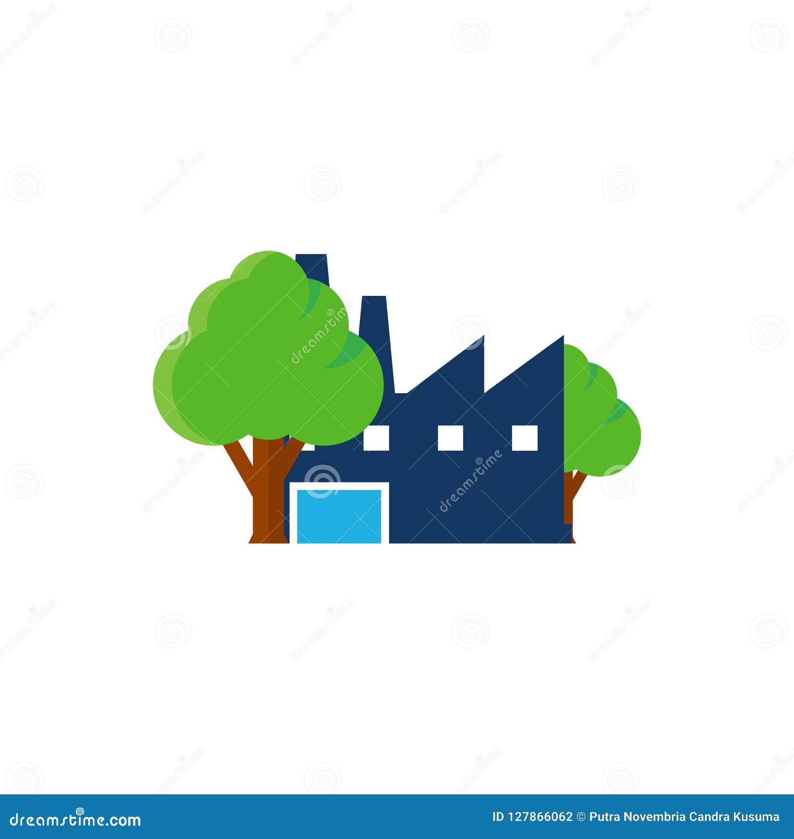 Factory Tree Logo Icon Design Stock Vector - Illustration of ...