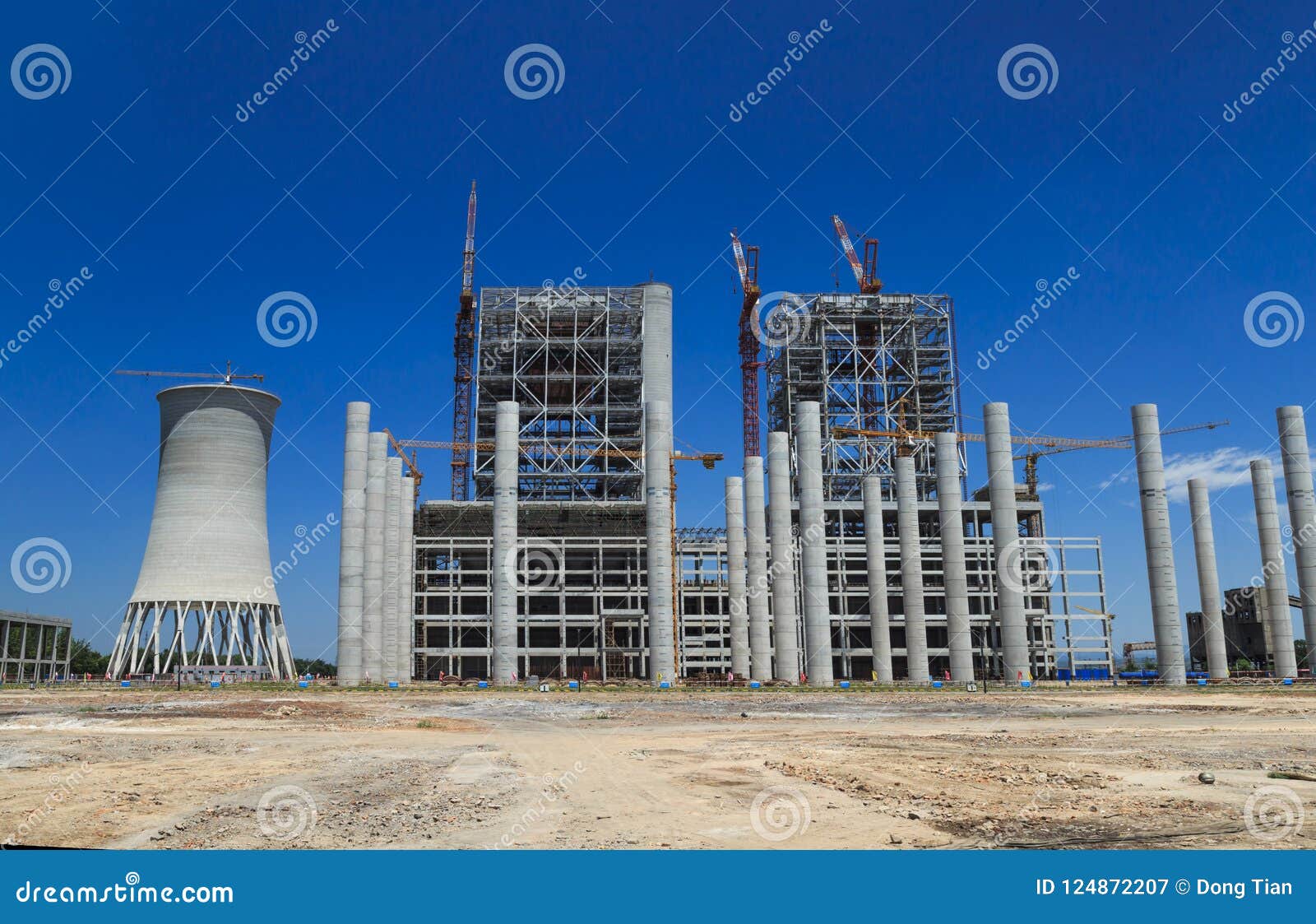 Factory under construction stock image. Image of ecology - 124872207