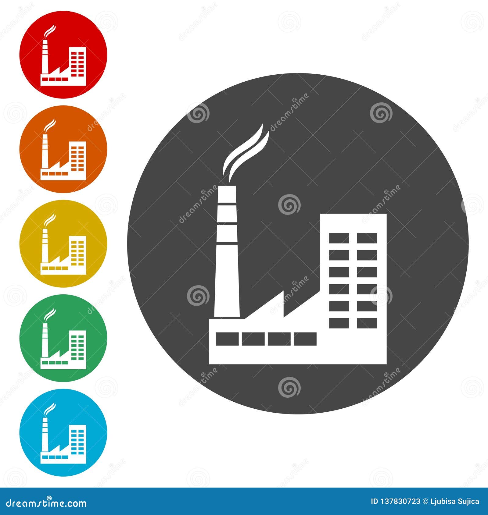 Factory Vector Icon, Icon of Factory Stock Vector - Illustration of ...