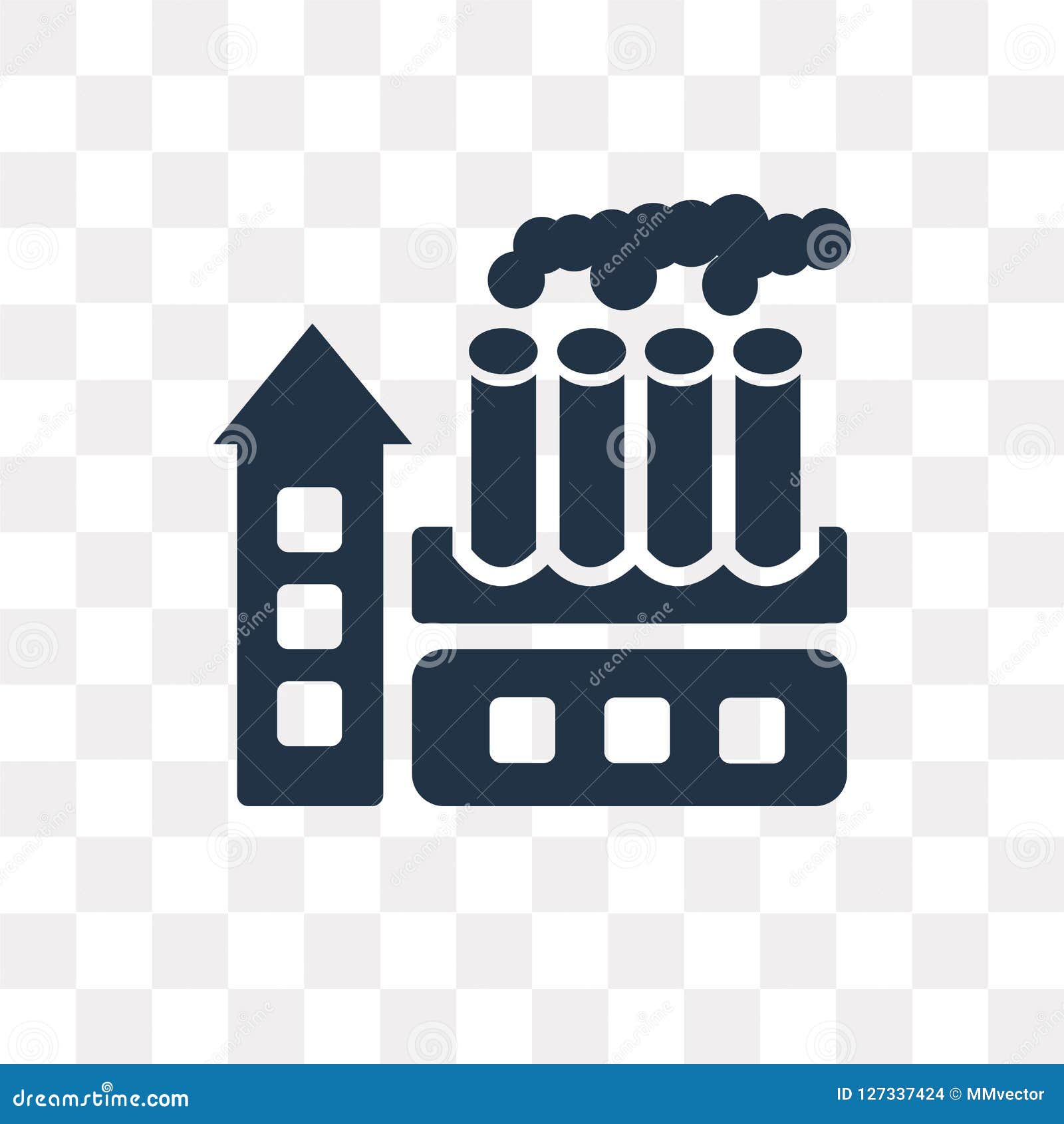 Factory Vector Icon Isolated on Transparent Background, Factory Stock ...